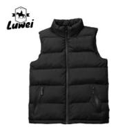 China Wholesale Custom Winter Stand Collar Sleeveless Utility Vest Men Waistcoat Down Cotton Vest Mens Gilet for sale