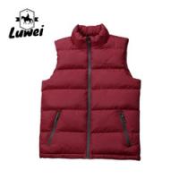 China Wholesale Custom Winter Stand Collar Sleeveless Utility Vest Men Waistcoat Down Cotton Vest Mens Gilet for sale