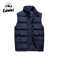 China Lightweight Cold Weather Vest Utility Cotton Polyester Sleeveless Puffer Vest for sale