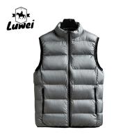 China Outdoor Zipper Cold Weather Vest Windproof Puffer Utility Plus Size Sleeveless for sale