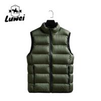 China Outdoor Zipper Cold Weather Vest Windproof Puffer Utility Plus Size Sleeveless for sale