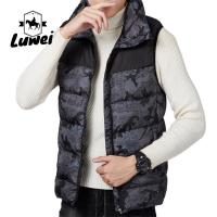 China Casual Winter Warm Stand Collar Utility Fitted Cotton Utility Zip Up Cargo Weighted Heating Quilted Men's Vests for sale