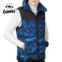 China Casual Winter Warm Stand Collar Utility Fitted Cotton Utility Zip Up Cargo Weighted Heating Quilted Men's Vests for sale