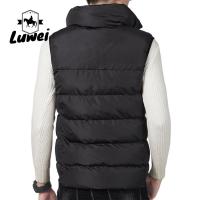 China Casual Winter Warm Stand Collar Utility Fitted Cotton Utility Zip Up Cargo Weighted Heating Quilted Men's Vests for sale