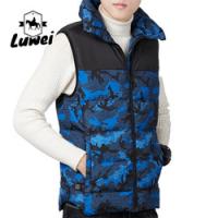 China Casual Winter Warm Stand Collar Utility Fitted Cotton Utility Zip Up Cargo Weighted Heating Quilted Men's Vests for sale