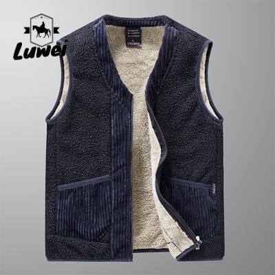 China Street Style Cold Weather Vest Knit Polar Fleece Dress Vest With Pockets for sale