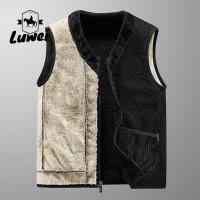China Street Style Cold Weather Vest Knit Polar Fleece Dress Vest With Pockets for sale