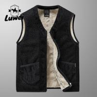 China Street Style Cold Weather Vest Knit Polar Fleece Dress Vest With Pockets for sale