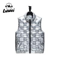 China Zipper Quilted Bubble Coat Vest Waterproof Polyester Cotton Sleeveless Puffer for sale