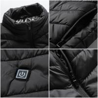 China Sleeveless Coat Heated Lightweight Rechargeable Collar Waistcoat Utility Usb Power Heating Quilted Men's Vests for sale