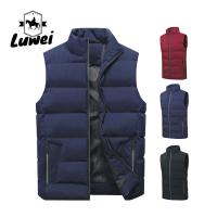 China Lightweight Quilted Cold Weather Vest Puffer Sleeveless Vest Without Hood for sale