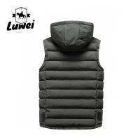 China Cotton Padded Cold Weather Vest Regular Stand Collar Waistcoat With Hooded for sale