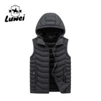 China Zipped Plus Size Bubble Vest Quilted Outdoor Waistcoat Vest With Pocket for sale