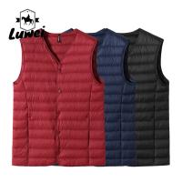China V Neck Bubble Vest Jacket Polyester Lightweight Outdoor Sport Waistcoat for sale