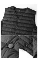 China V Neck Bubble Vest Jacket Polyester Lightweight Outdoor Sport Waistcoat for sale