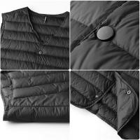 China V Neck Bubble Vest Jacket Polyester Lightweight Outdoor Sport Waistcoat for sale