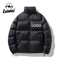 China Contrast Color Cotton Padded Jackets Zip Up Men Crop Down Base Coat for sale