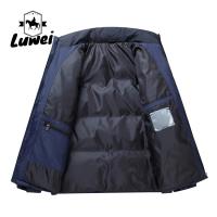 China Contrast Color Cotton Padded Jackets Zip Up Men Crop Down Base Coat for sale