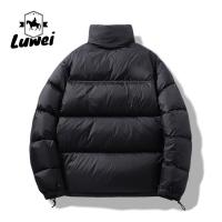 China Contrast Color Cotton Padded Jackets Zip Up Men Crop Down Base Coat for sale