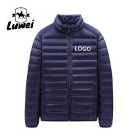 China Utility Thin Cotton Padded Coat Zipper Stand Collar Down Puffer Jacket For Men for sale