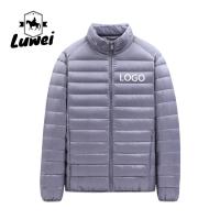 China Utility Thin Cotton Padded Coat Zipper Stand Collar Down Puffer Jacket For Men for sale