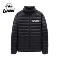 China Utility Thin Cotton Padded Coat Zipper Stand Collar Down Puffer Jacket For Men for sale