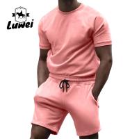 China Cotton Jogging Men Sportswear Set Gym Tracksuit Drawstring 2 Piece Track Suit for sale