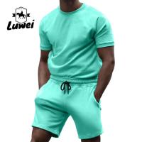 China Cotton Jogging Men Sportswear Set Gym Tracksuit Drawstring 2 Piece Track Suit for sale