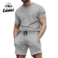 China Cotton Jogging Men Sportswear Set Gym Tracksuit Drawstring 2 Piece Track Suit for sale