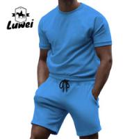 China Cotton Jogging Men Sportswear Set Gym Tracksuit Drawstring 2 Piece Track Suit for sale