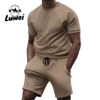 China Cotton Jogging Men Sportswear Set Gym Tracksuit Drawstring 2 Piece Track Suit for sale