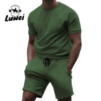 China Cotton Jogging Men Sportswear Set Gym Tracksuit Drawstring 2 Piece Track Suit for sale