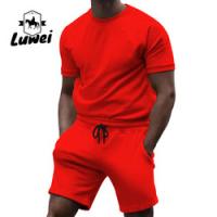China Cotton Jogging Men Sportswear Set Gym Tracksuit Drawstring 2 Piece Track Suit for sale