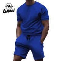 China Cotton Jogging Men Sportswear Set Gym Tracksuit Drawstring 2 Piece Track Suit for sale