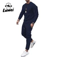 China Activewear Men Sportswear Set Custom Polyester Cotton Plus Size Set for sale