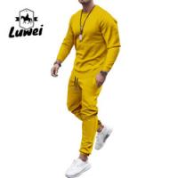 China Activewear Men Sportswear Set Custom Polyester Cotton Plus Size Set for sale