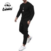 China Activewear Men Sportswear Set Custom Polyester Cotton Plus Size Set for sale
