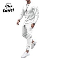 China Activewear Men Sportswear Set Custom Polyester Cotton Plus Size Set for sale