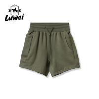 China Solid Color Gym Workout Shorts Cotton Men Outdoor Running Plain Jogger Shorts for sale