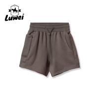 China Solid Color Gym Workout Shorts Cotton Men Outdoor Running Plain Jogger Shorts for sale