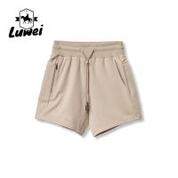 China Solid Color Gym Workout Shorts Cotton Men Outdoor Running Plain Jogger Shorts for sale