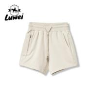 China Solid Color Gym Workout Shorts Cotton Men Outdoor Running Plain Jogger Shorts for sale