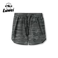 China Drawstring Men Sports Shorts Polyester Woven Plain Jogger Workout Shorts for sale