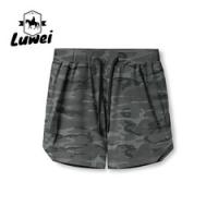 China Drawstring Men Sports Shorts Polyester Woven Plain Jogger Workout Shorts for sale
