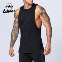 China Sleeveless Men Workout Tank Top Cutout Hollow Bodybuilding Gym Tank Top for sale