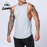 China Sleeveless Men Workout Tank Top Cutout Hollow Bodybuilding Gym Tank Top for sale