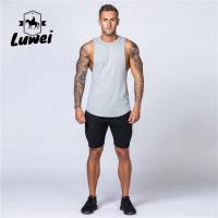 China Sleeveless Men Workout Tank Top Cutout Hollow Bodybuilding Gym Tank Top for sale