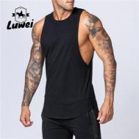 China Sleeveless Men Workout Tank Top Cutout Hollow Bodybuilding Gym Tank Top for sale