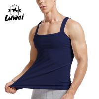 China Organic Cotton Men Workout Tank Top Bodybuilding Crop Gym Stringer Vest for sale