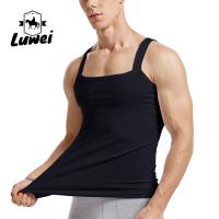 China Organic Cotton Men Workout Tank Top Bodybuilding Crop Gym Stringer Vest for sale